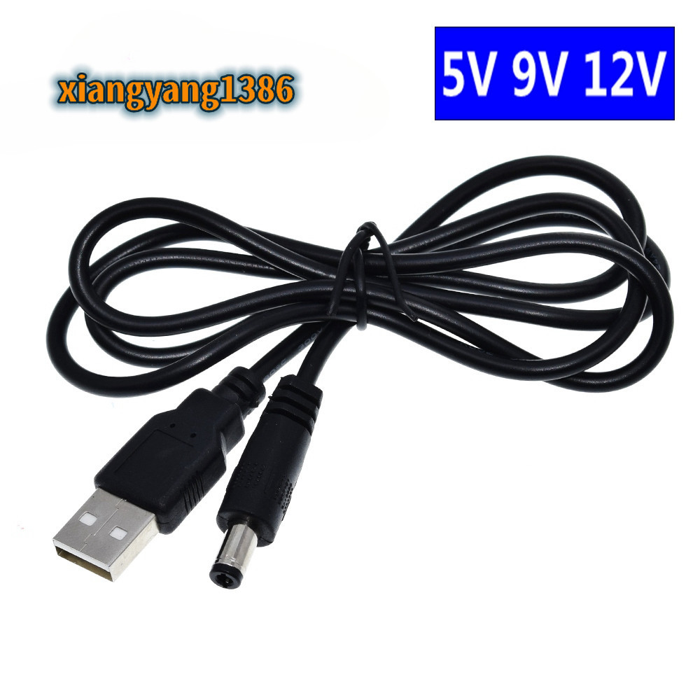 USB Power Boost Line DC 5V To DV 9V / 12V Step Up Module 1M USB Converter Adapter Cable 5.5x2 ...