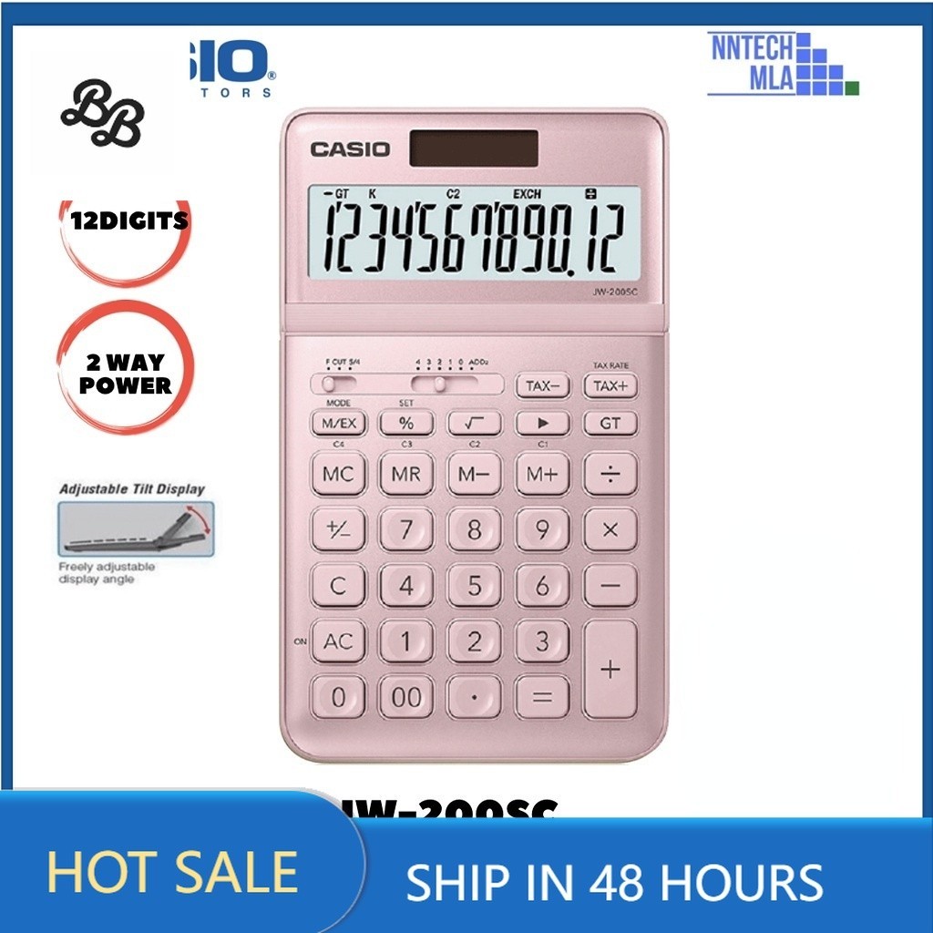 Casio 12-Digit Calculator w/ Solar JW-200SC ORIGINAL010 | Shopee ...
