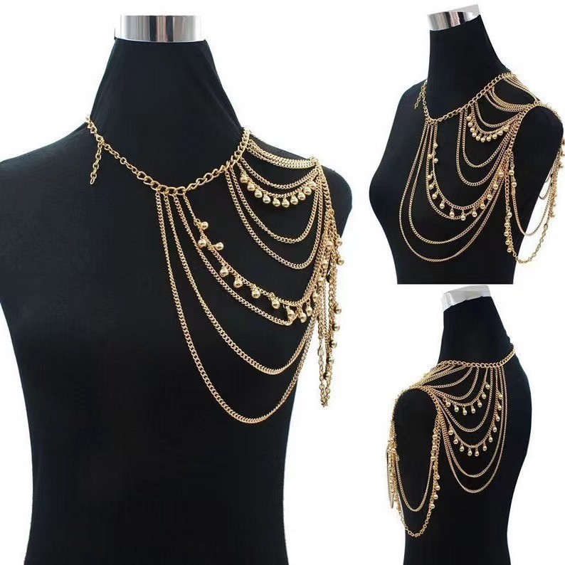 Shoulder Accessories Gold Shoulder chain fringe shoulder accessories ...