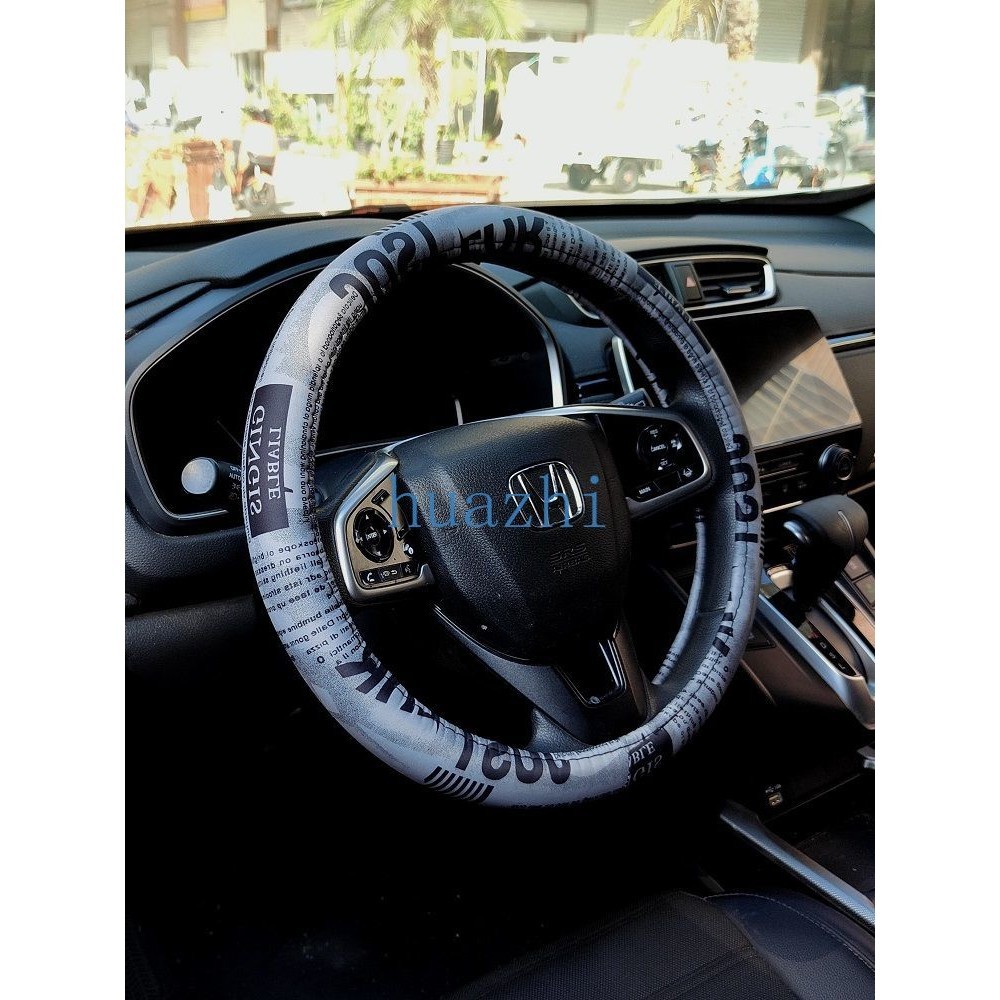 JDM universal steering wheel cover for car modification retro letter ...