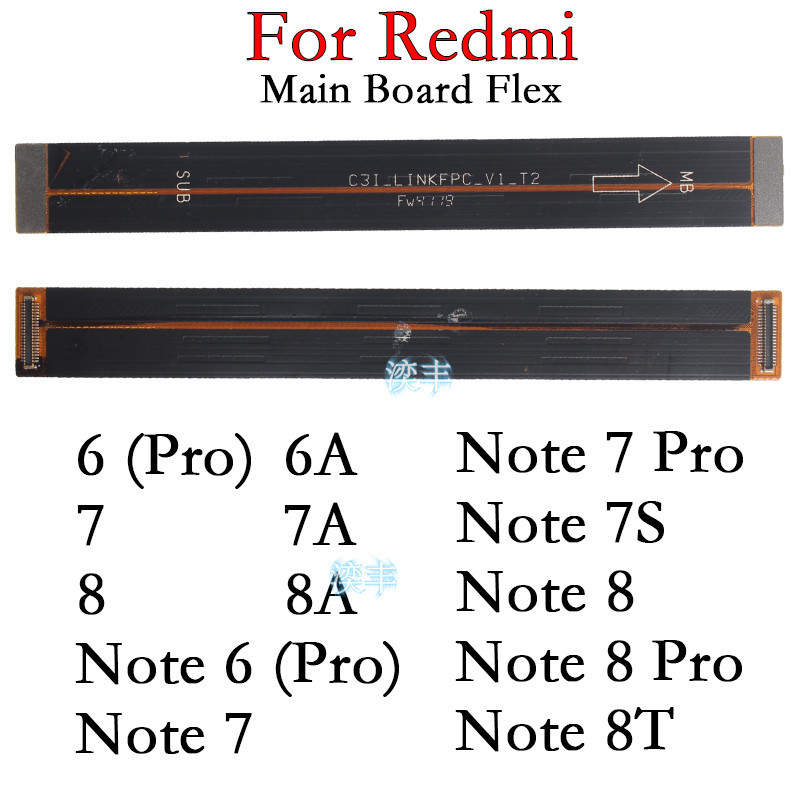 Main Board Connector Cable for Xiaomi Redmi Note 6 6A 7 7A 7S 8 8A 8T ...