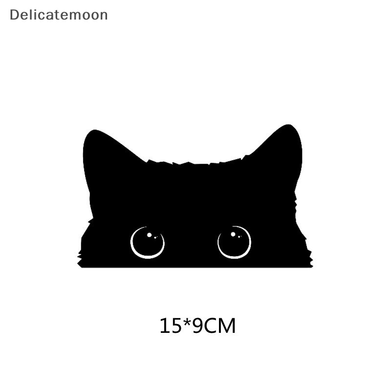 Delicatemoon Cat Peeping Funny Car Sticker Vinyl Decal White/black Car ...