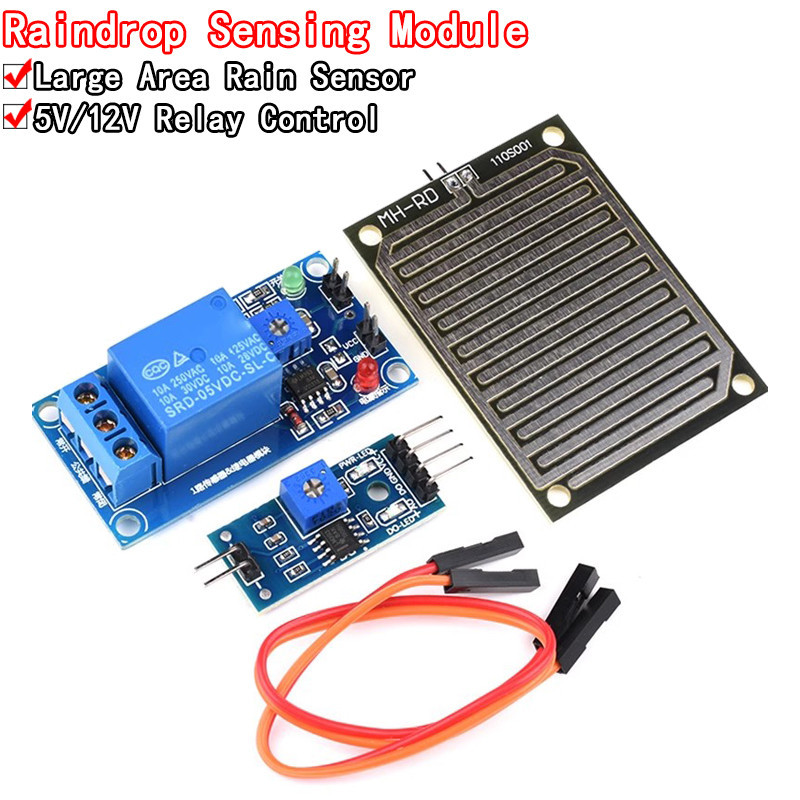Snow Raindrops Detection Sensor Module Rain Weather Module Humidity For Arduino Relay Control 0679