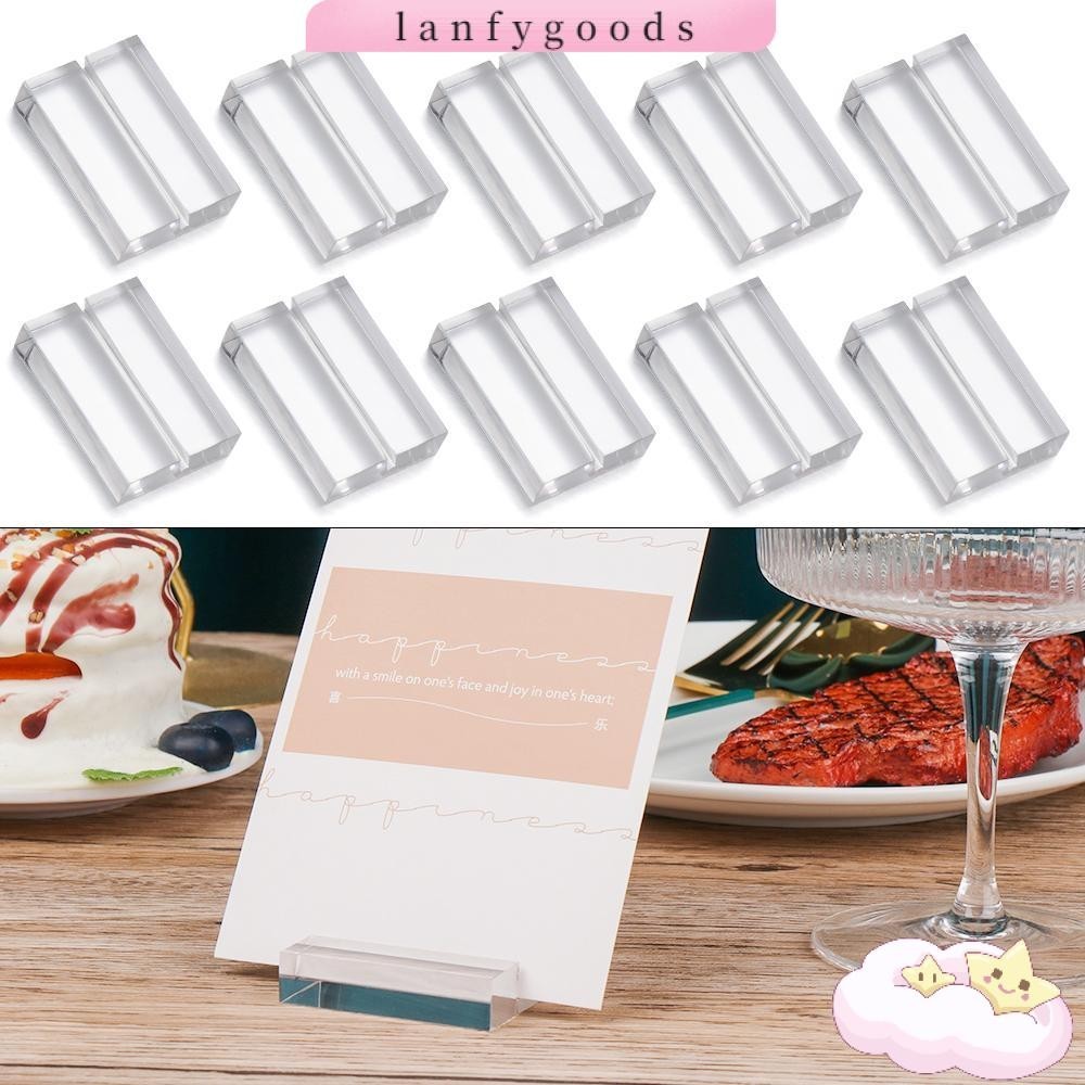 LANFY Table Numbers Holder Romantic Wood Photos Clips Paper Clamp ...