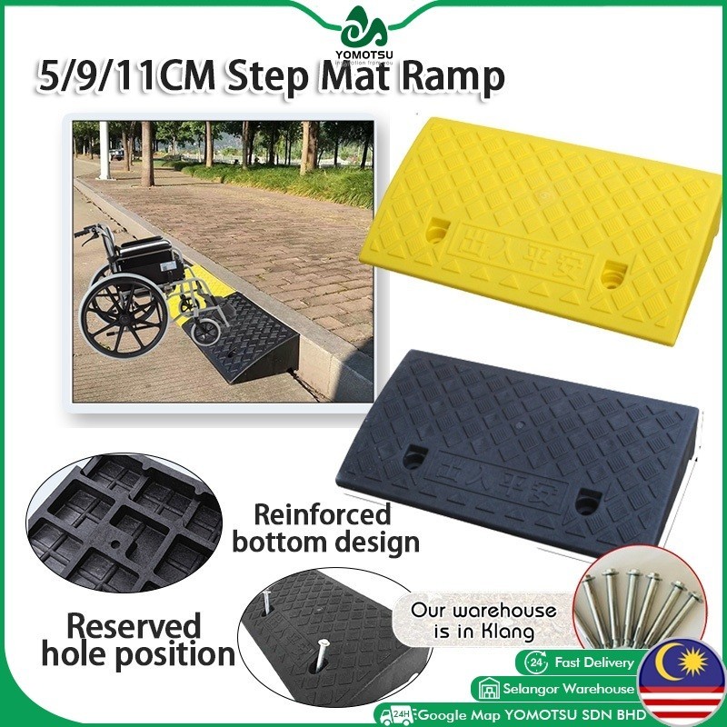 Portable Lightweight Curb Ramps Heavy Duty Plastic Threshold Ramp Mat ...