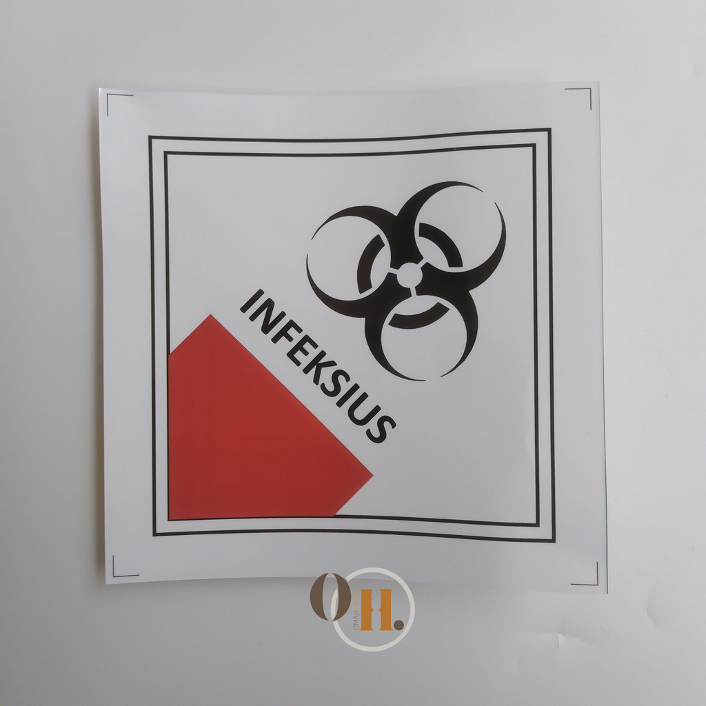 White Infectious Waste Stickers - Infectious Waste Label Stickers ...