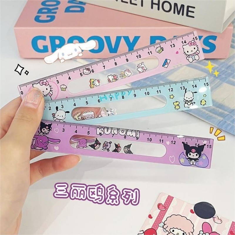 Sanrio Bookmark Rulers Cartoon Hello Kitty My Melody Kuromi Creative ...