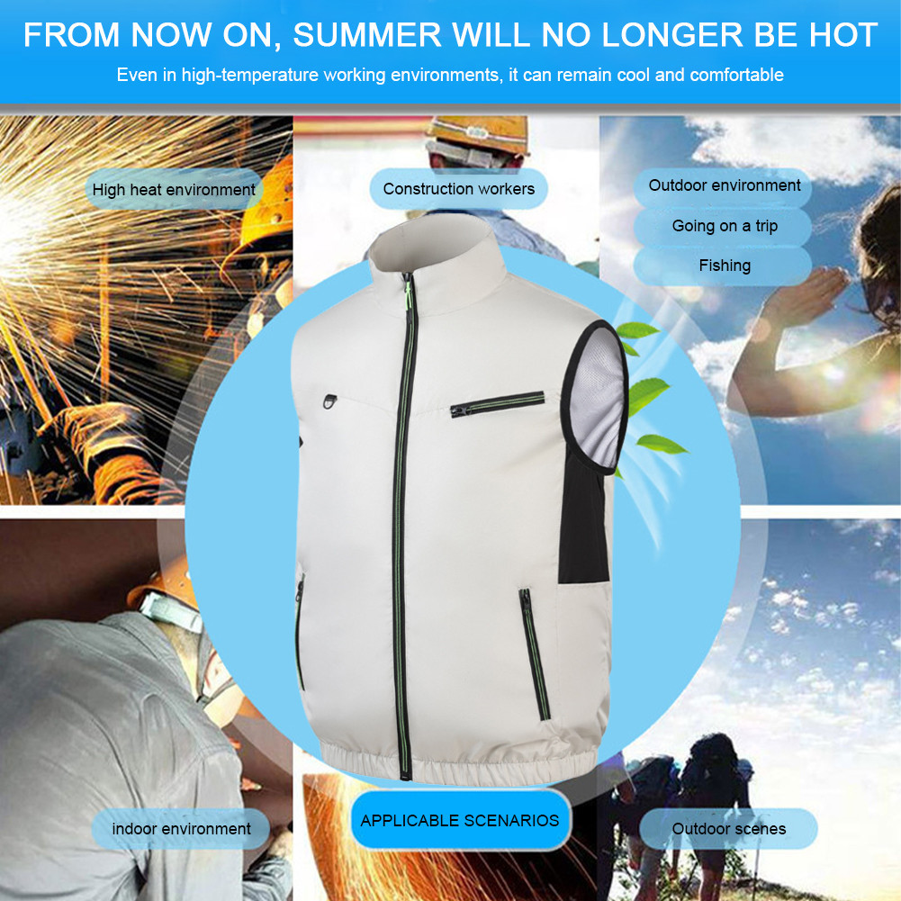 Cooling Vest Wearable Cooling Fan Vest Heatproof Suitable for Summer ...