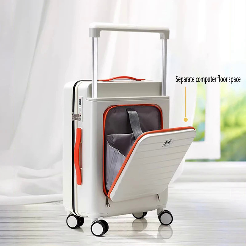 Rear opening Suitcase Wide Handle Luggage Front Opening Female Travel ...