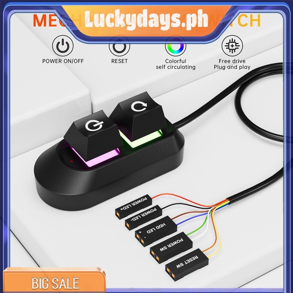 2M Desktop Computer Power Button Mechanical Key Restart Switch for PC ...