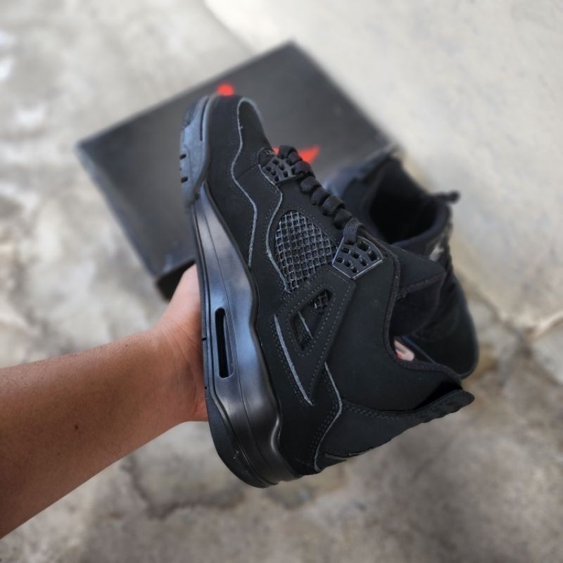 Jordan Air Jordan aj 4 Black Cat Anti-slip Shock-absorbing Breathable ...