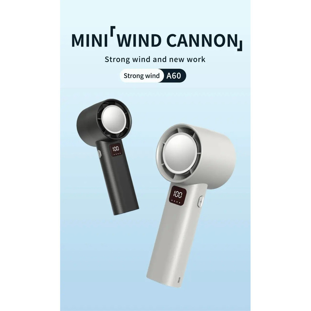 1set Mini Turbo Fan With USB Cable Numericalcontrol Display 9m/s High ...