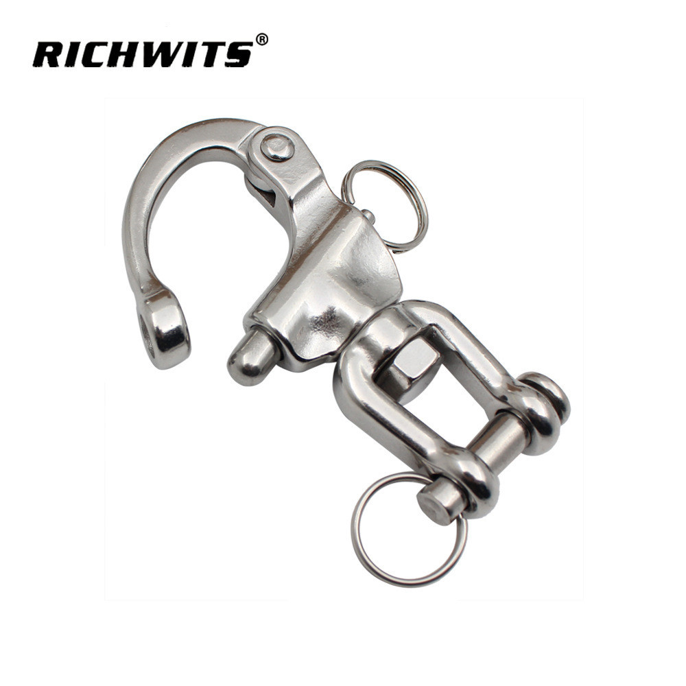 Stainless Steel 316-Prong Type Rotating Spring Release Buckle snap ...