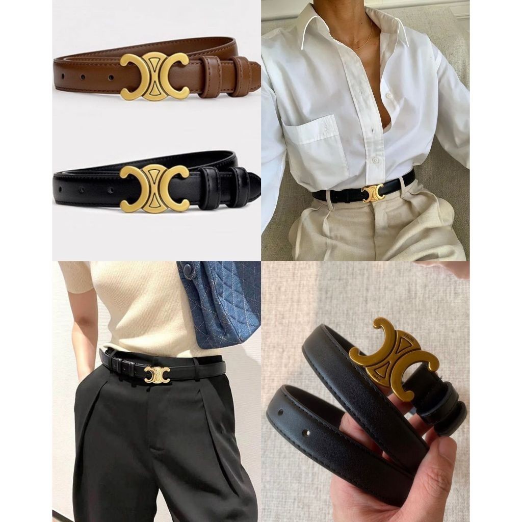 Celine Small Triomphe Belt In Taurillon Leather | Shopee Philippines