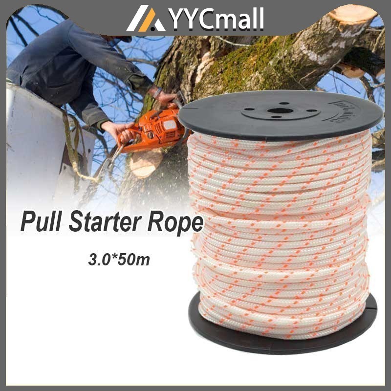 50M 3mm Nylon Pull Starter Rope Trimmer Cutter Chainsaws For Chainsaw ...