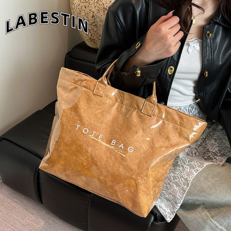 LABESTIN PVC waterproof tote bag, tote bag suitable for commuting to ...