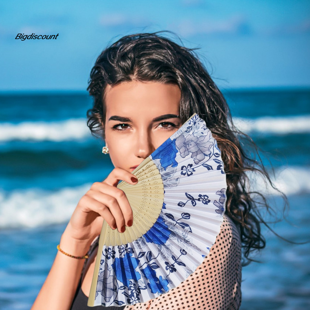 {BIG} Portable Handheld Fan Handheld Cooling Fan Japanese Bamboo ...