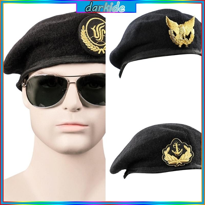 Dark Seaman Caps Costume Uniforms Accessory Captain Hat Embroidered ...