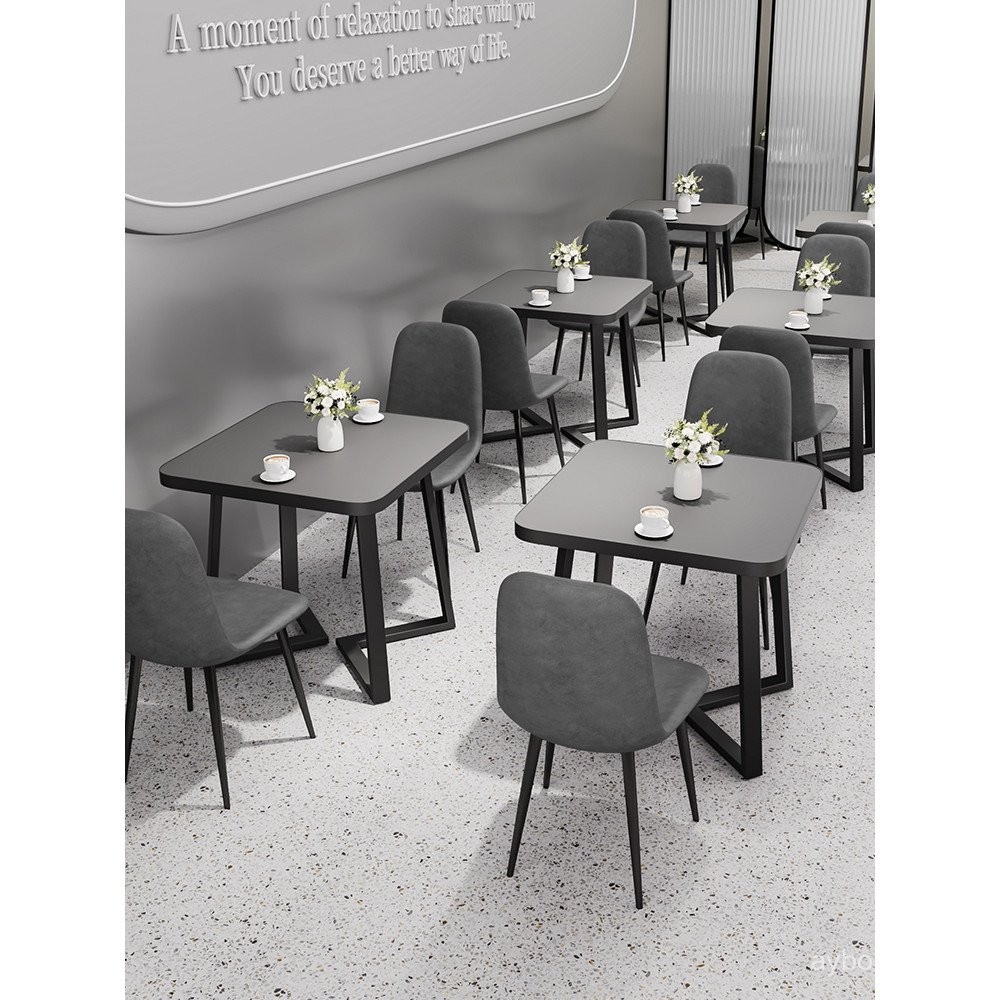 Trendy Fast Food Restaurant Table and Chair Set One Table Four Chairs ...