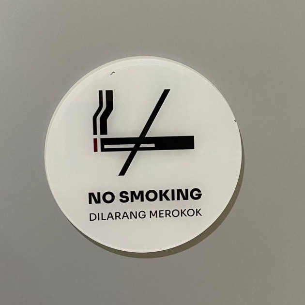 Acrylic Round Writing No Smoking | No Smoking Warning Sign Acrylic ...