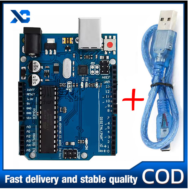 XC Uno R3 Board Atmega328/Ch340g With USB Cable For Arduino | Shopee ...