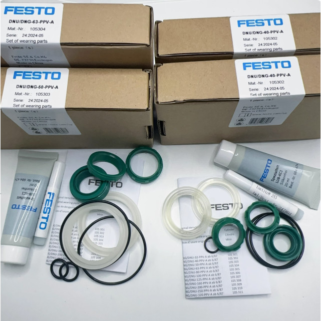 Festo Cylinder Repair Kit DNG/DNU-32-40-50-63-80-100-125-160-200-PPV-A ...
