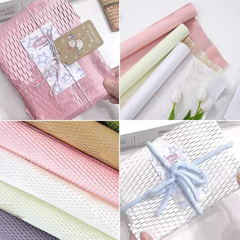 50*40cm Wrapping Honeycomb Paper Mesh Flower Bouquet Packaging ...