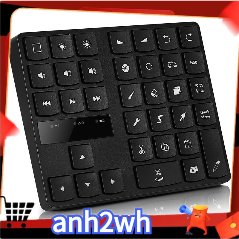 【A-NH】Bluetooth Drawing Keypad Drawing Keyboard 35 Keys Rechargeable ...