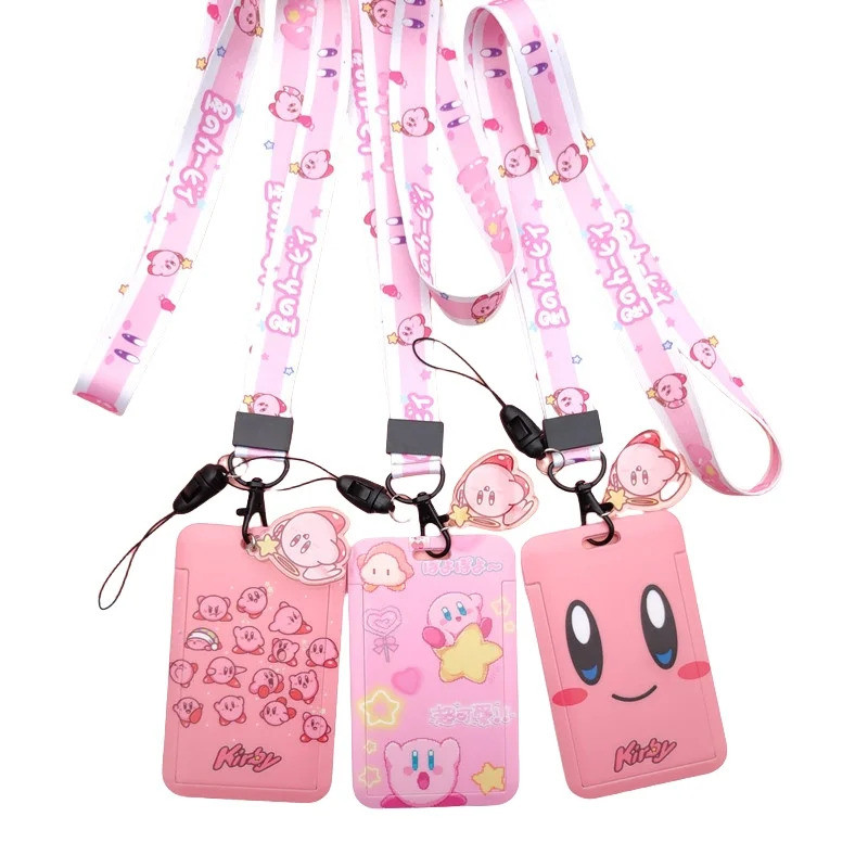 Cartoon Creative Kirby Campus Student Long Rope Push Pull Slide Card ...