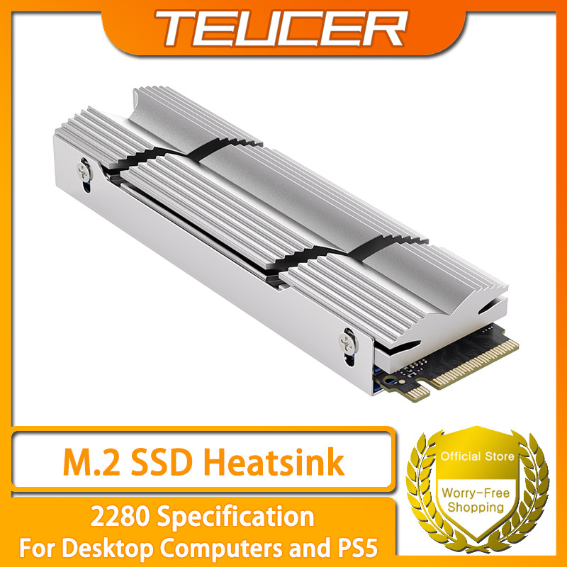 TEUCER M.2 2280 SSD Heatsink, Double-Sided Heat Sink, with Thermal ...