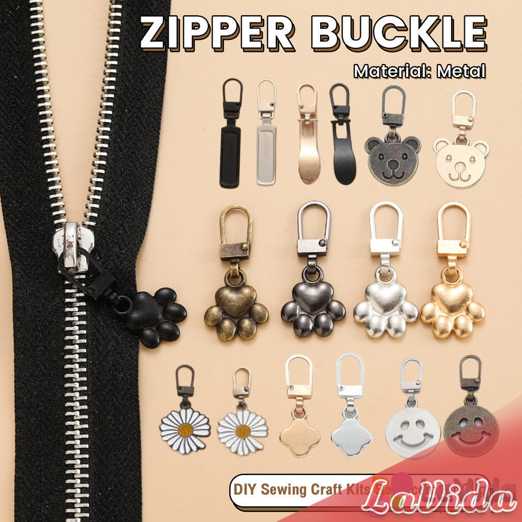 LVD Zipper Pull Puller End Fit Rope Tag Fashion Metal Zippers DIY ...
