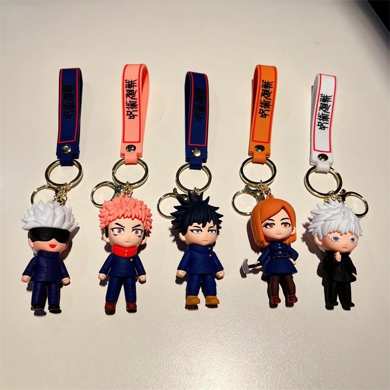 Anime Jujutsu Kaisen Doll Keychain Satoru Gojo Itadori Yuji Kugisaki ...