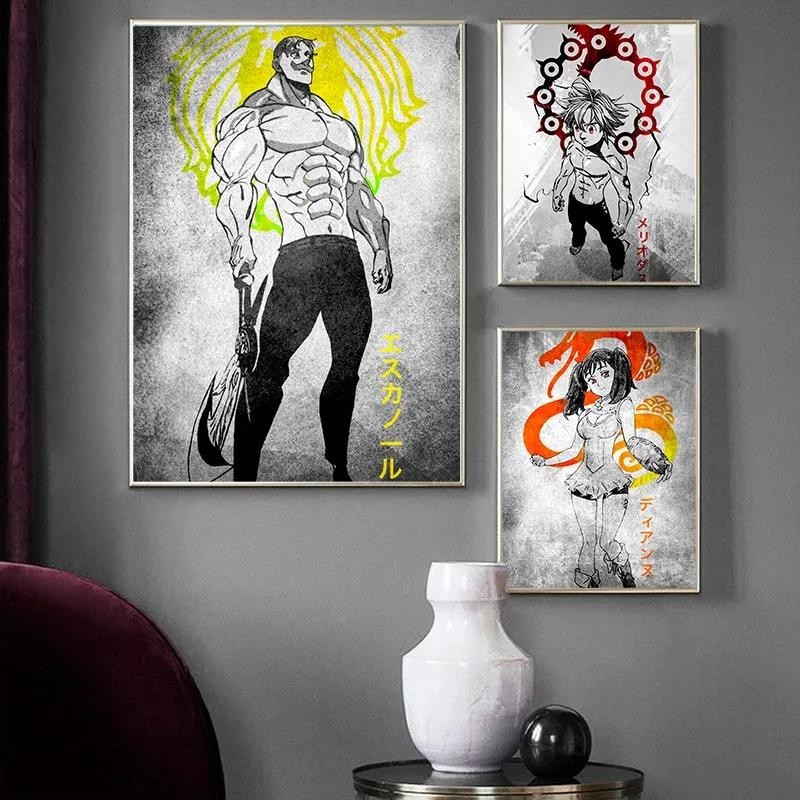 Prints Home Decoration Painting Seven Deadly Sins Anime Picture Wall ...
