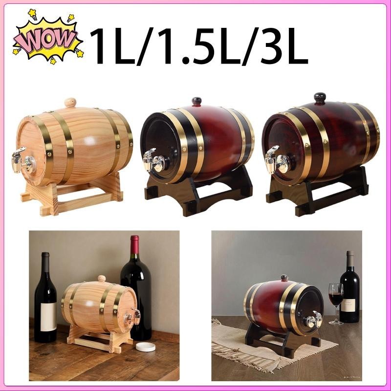 [ Wooden Beer Keg with Stand Vintage Decoration Gift Bucket for ...