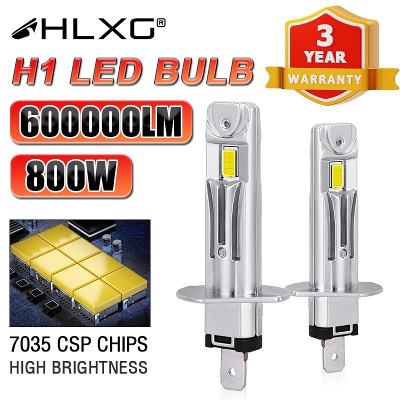 2PCS H1 LED Canbus Headlight 800W 600000LM Plug and play Turbo led ...