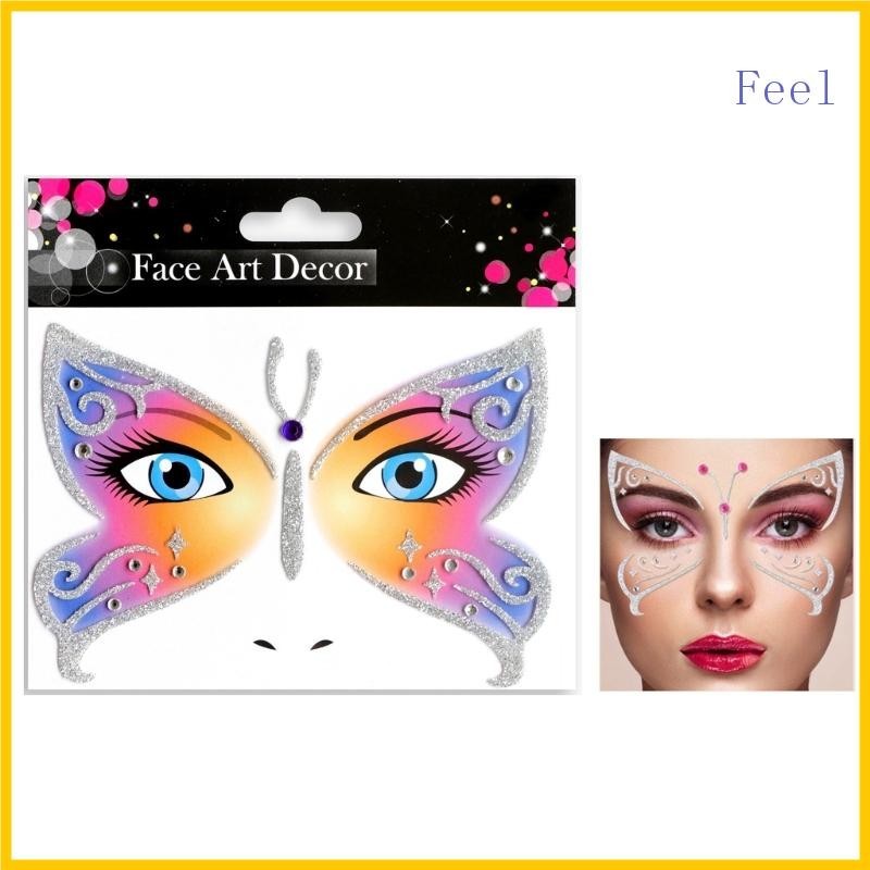 Best Beautiful Face Sticker Party Face Stickers Face Sticker Diamond Masquerades Shopee