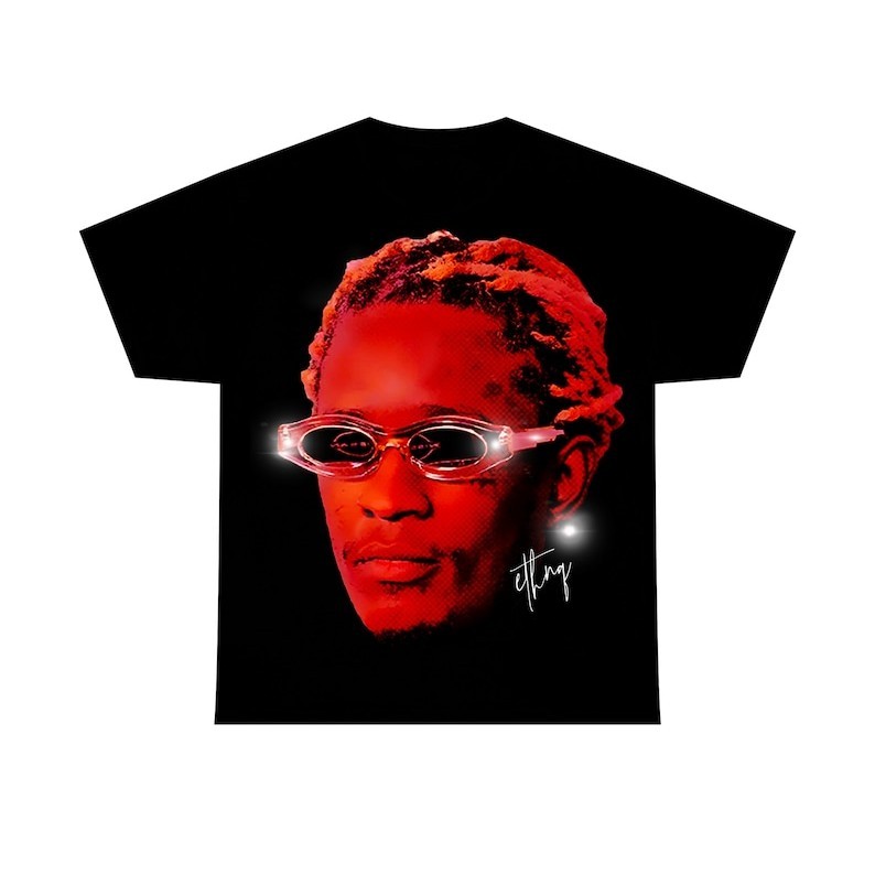 YOUNG THUG T-SHIRT | Rap Tee Concert Merch Kanye Thugger Jeffrey ...