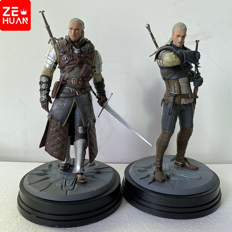 24cm Witcher Anime Figrue Witcher-ed 3 Wild Hunt Geralt Wolf Action ...