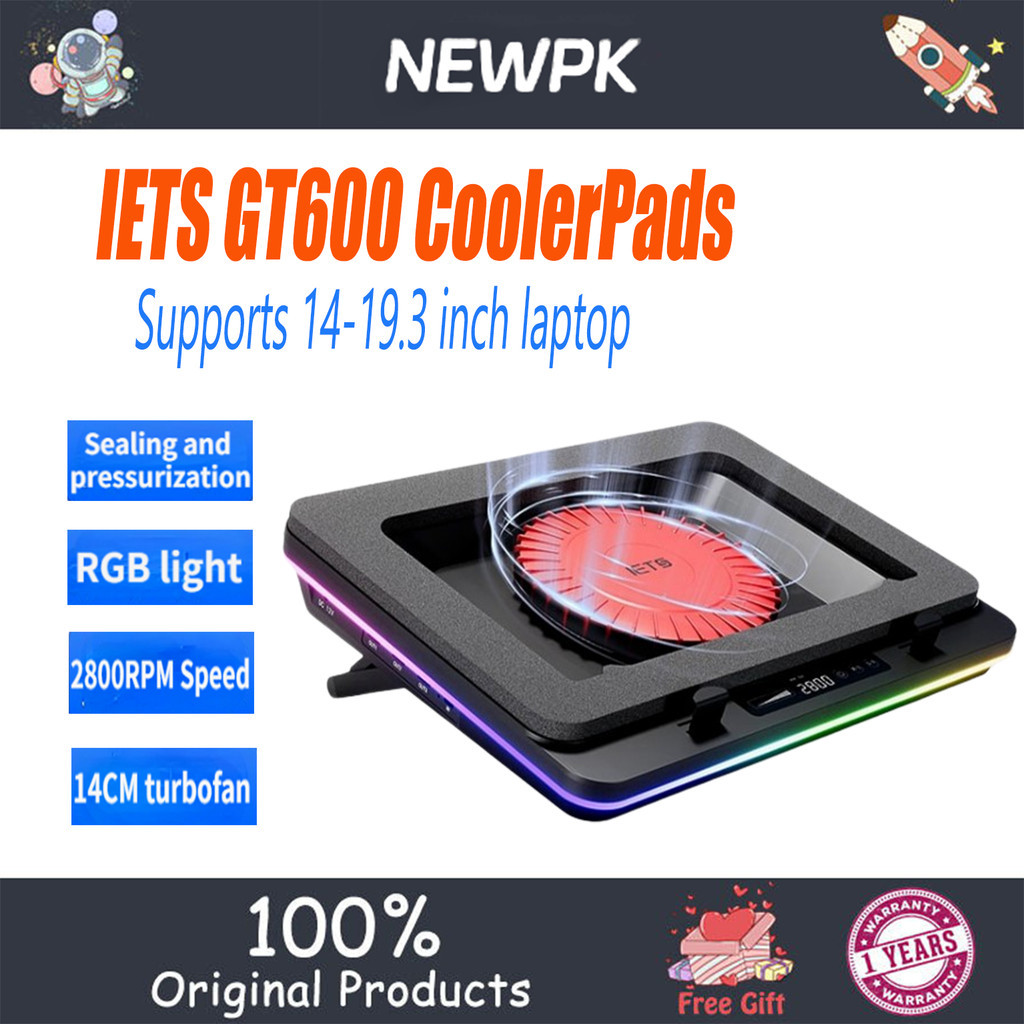 IETS GT600 Notebook cooling air cooler RGB turbo cooling fan suitable ...