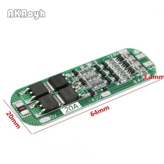 3S 20A Lithium Battery 18650 Charger PCB BMS Protection Board 12.6V Li-ion Battery Cell Charging ...