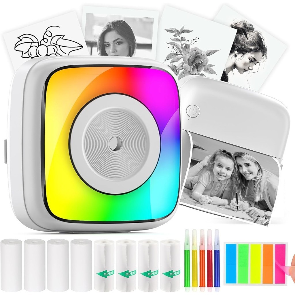 VOZY C31 Mini Portable Printer Bluetooth Smart Pocket Inkless Thermal ...