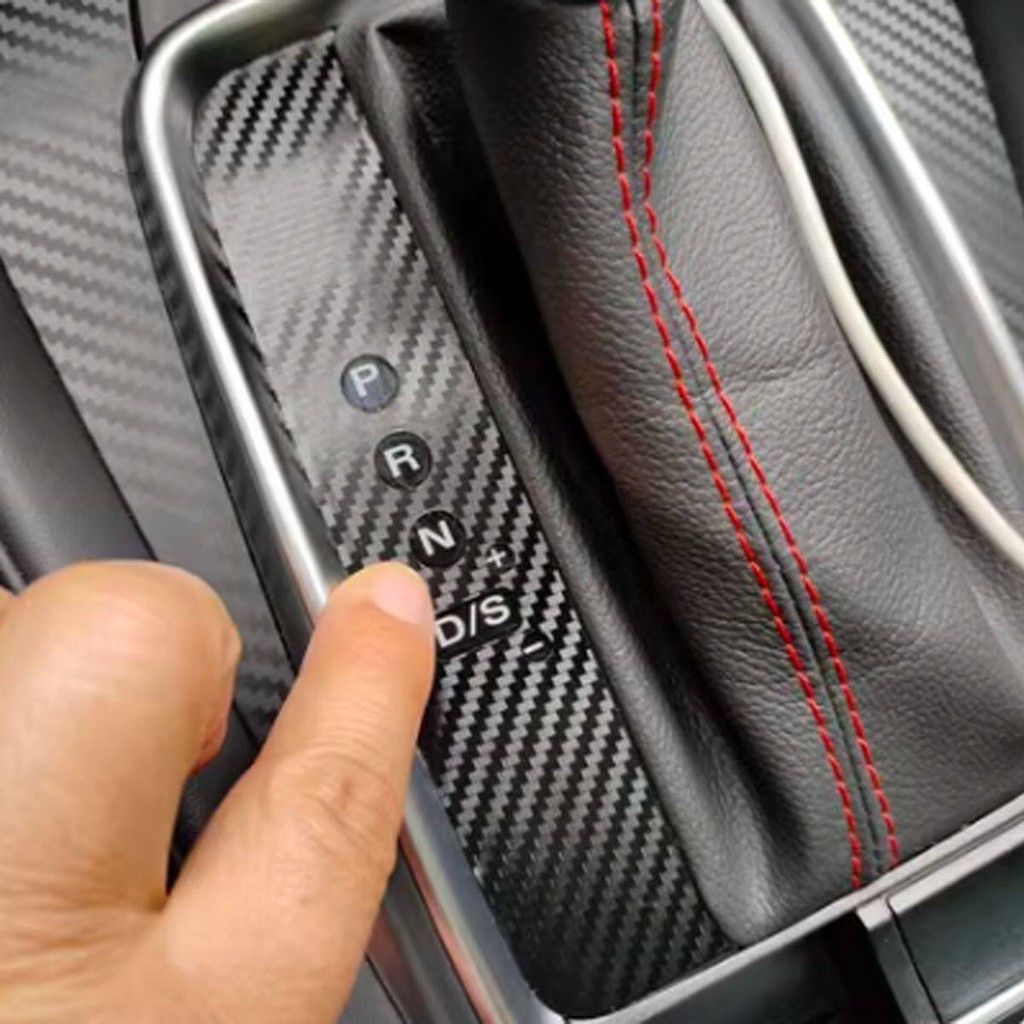 GG+1pcs Carbon Fiber Protection Gear Shift Knob Panel Sticker for MG ZS ...