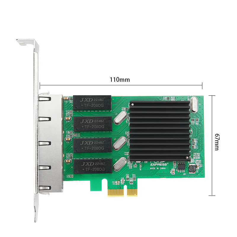 4 Port Network Card PCI Express to Quad Ports RJ45 NIC RTL8111H Chip 10 ...