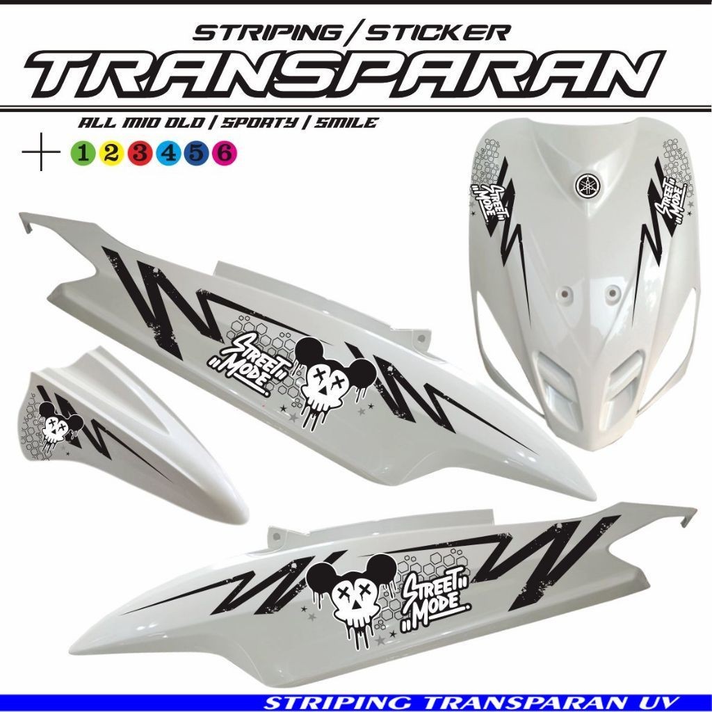 Mio STRIPING MIO STRIPING Sticker Transparent UV ALL Motorcycle MIO OLD ...