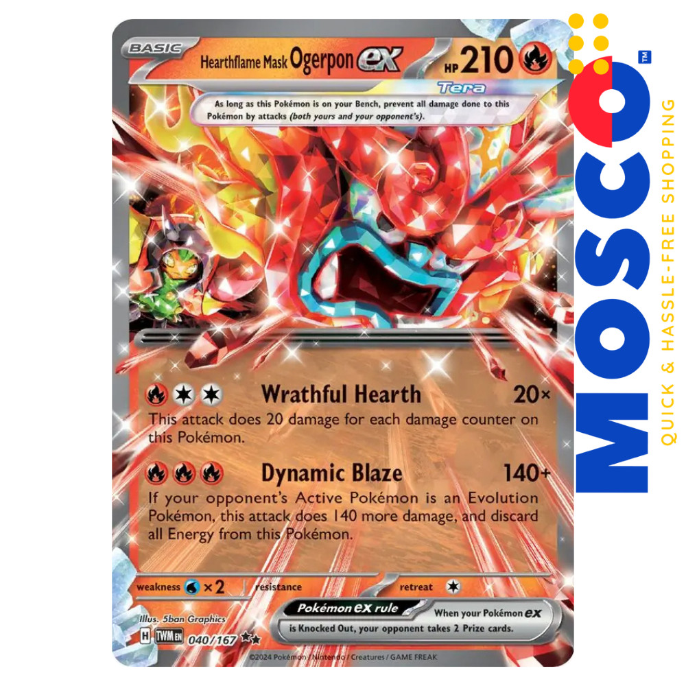 Hearthflame Mask Ogerpon ex - 040/167 Double Rare Twilight Masquerade | Pokemon TCG | Shopee ...