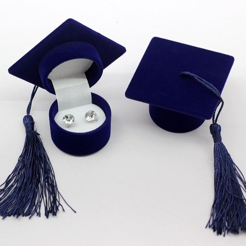Doctor Hat Ring Box Flocking Box Wedding Proposal Necklace Graduation ...