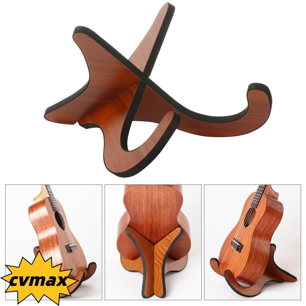 CYMX Guitar Stand Rack Portable Wooden Vertical Ukulele Display ...