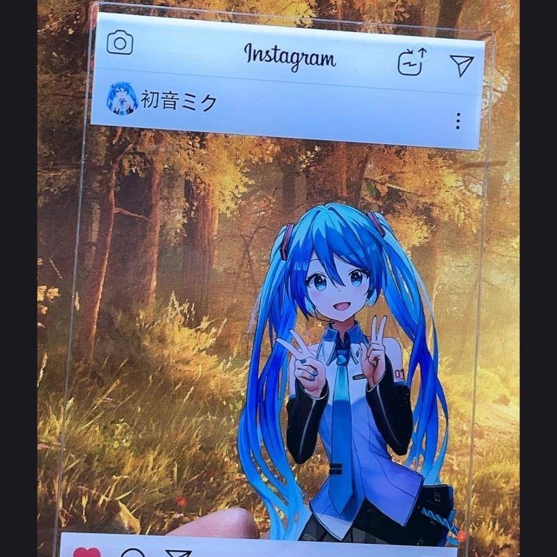 Hatsune Miku Acrylic Photo Card - Anime Two-Dimensional Transparent ...