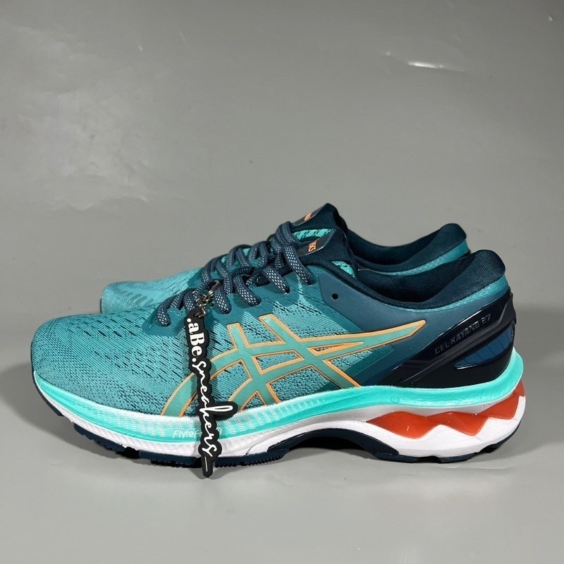 Asics Gel Kayano 27 Techno Cyano Sunrise Red Tosca | Shopee Philippines