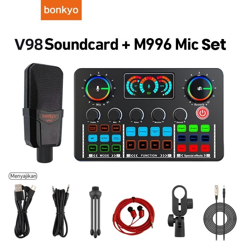 Bonkyo V98 live streaming Soundcard dedicated singing, podcast ...
